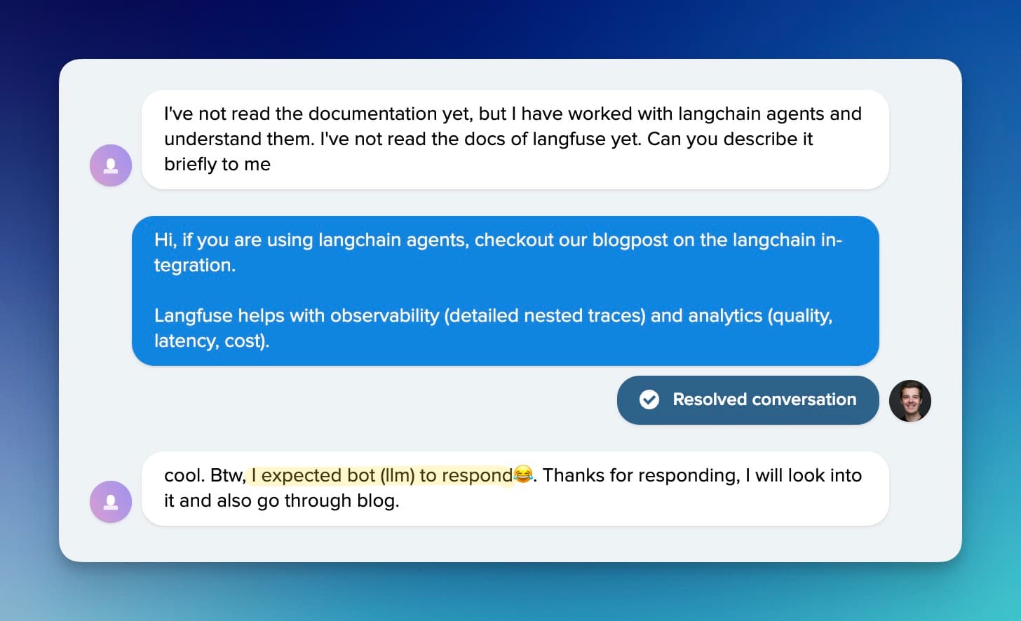 🤖 Q&A Chatbot for Langfuse Docs - Langfuse Blog
