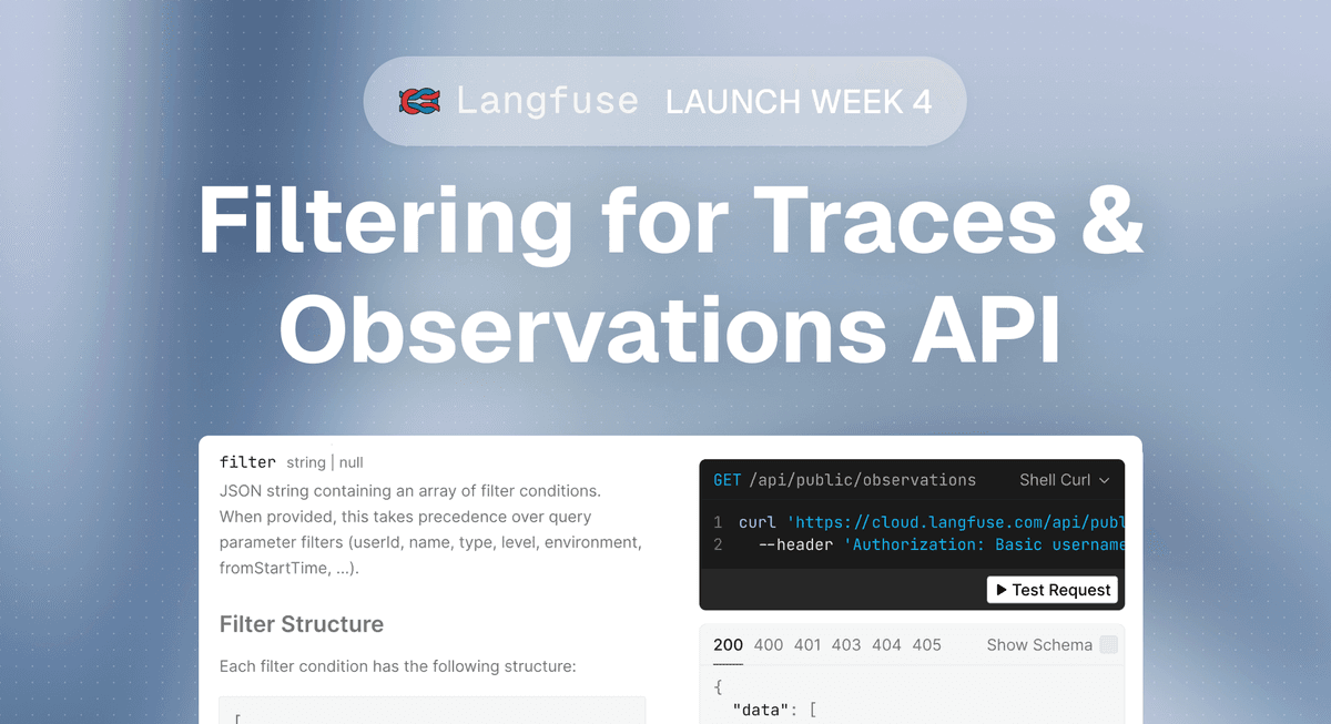 Advanced Filtering for Public Traces and Observations API - Langfuse