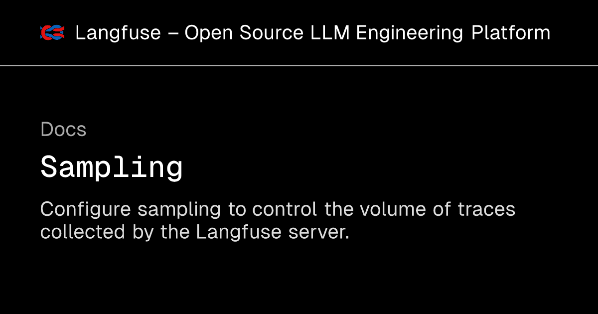 Sampling - Langfuse