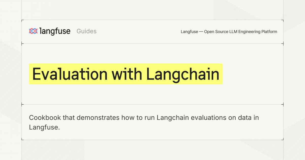 Evaluation with Langchain - Langfuse