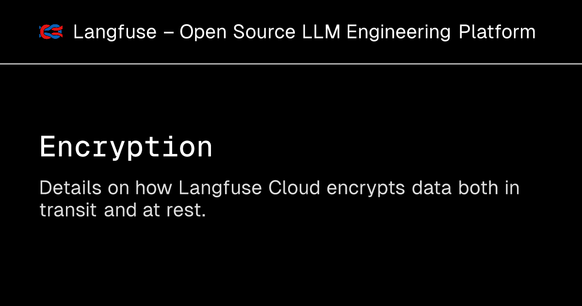 Encryption - Langfuse