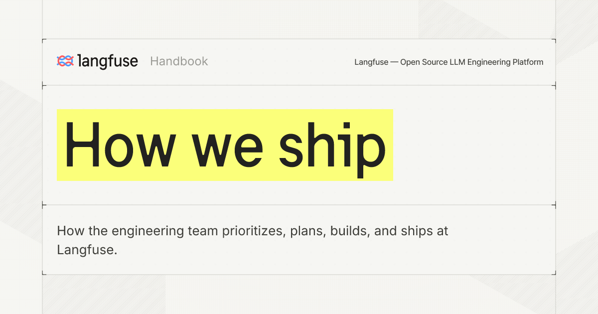 How we ship - Langfuse