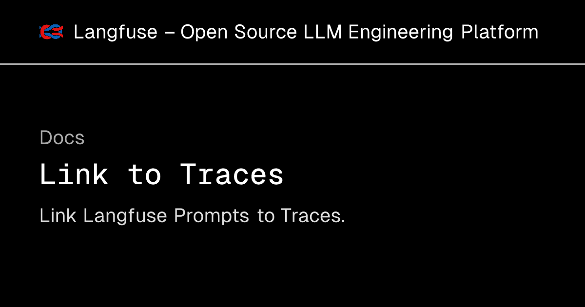 Link to Traces - Langfuse