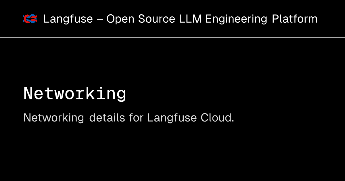 Networking - Langfuse