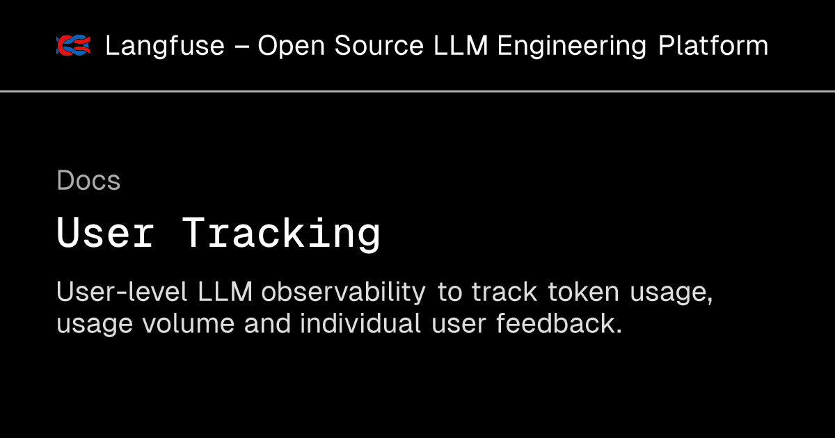 User Tracking - Langfuse