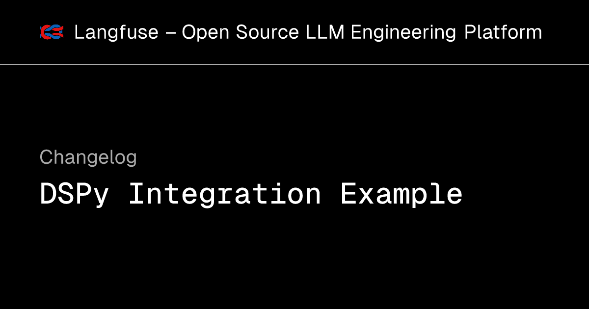 Dspy Integration Example Langfuse