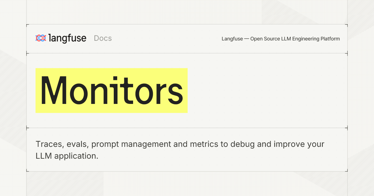 Monitors - Langfuse