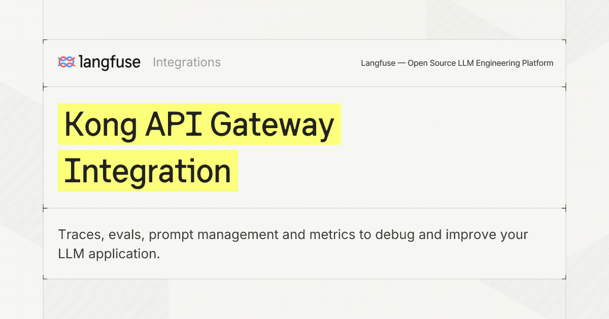 Kong API Gateway Integration - Langfuse