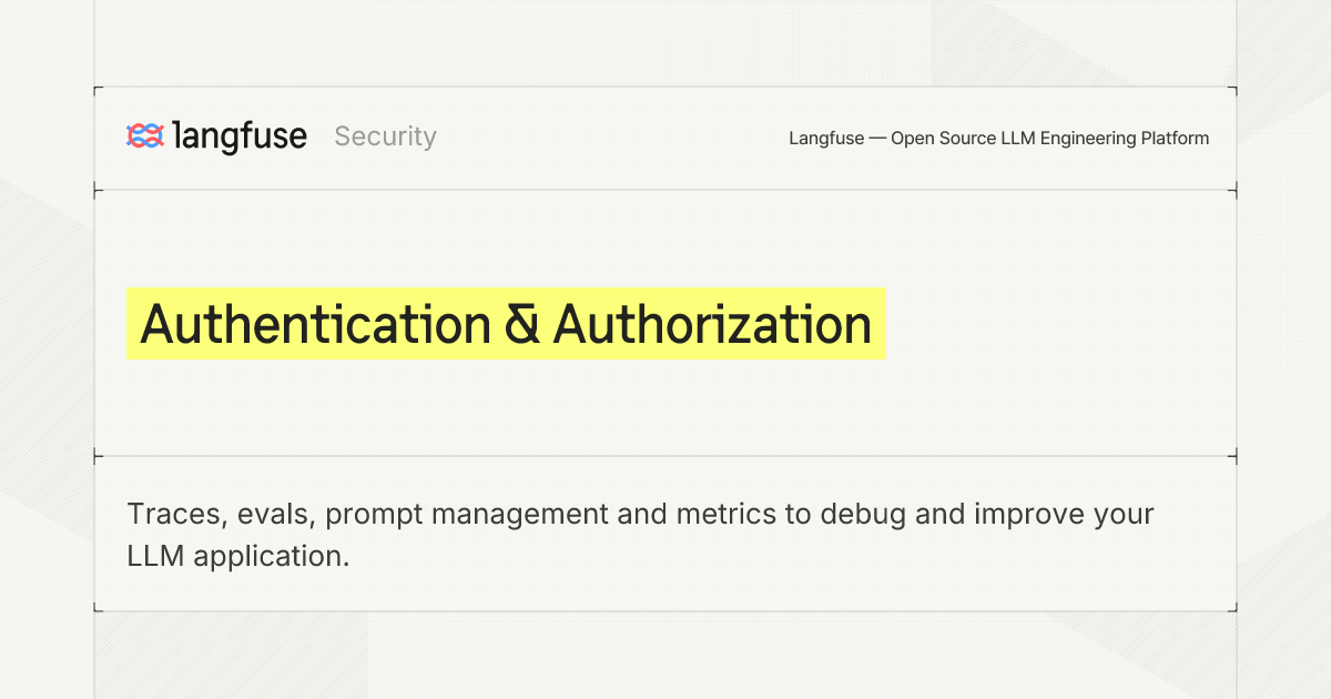 Authentication & Authorization - Langfuse