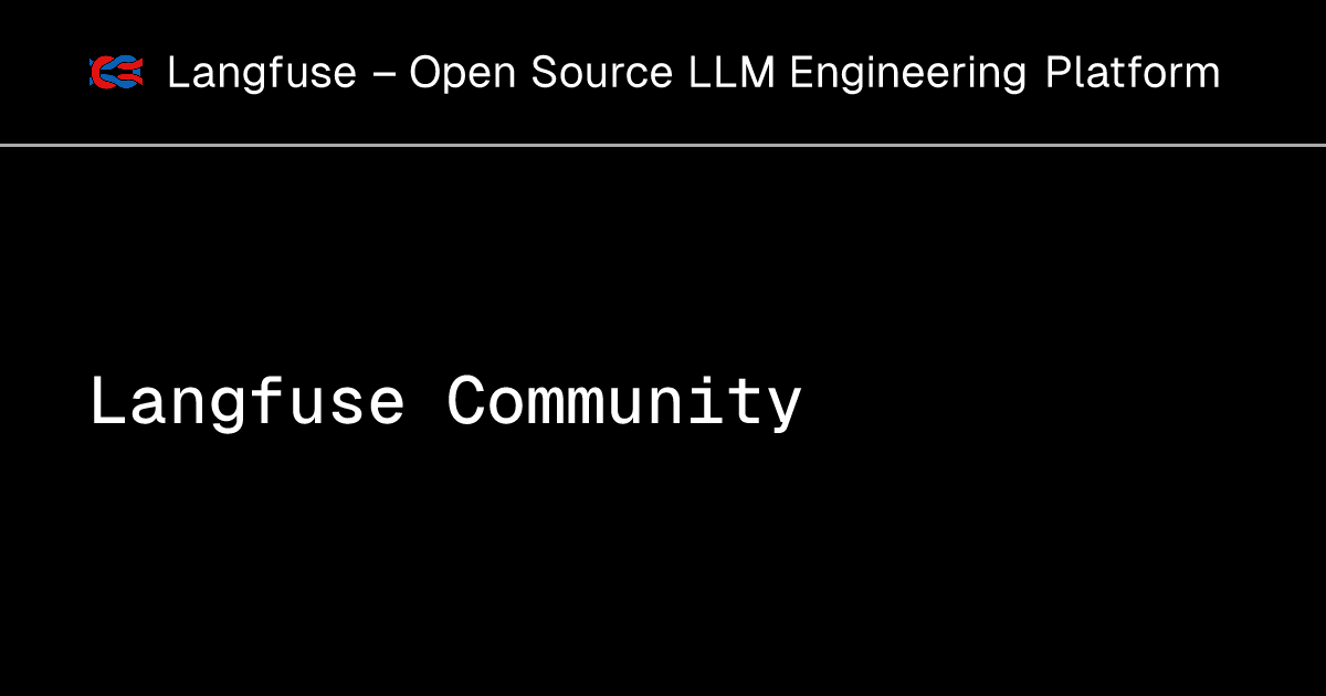 Langfuse Community - Langfuse