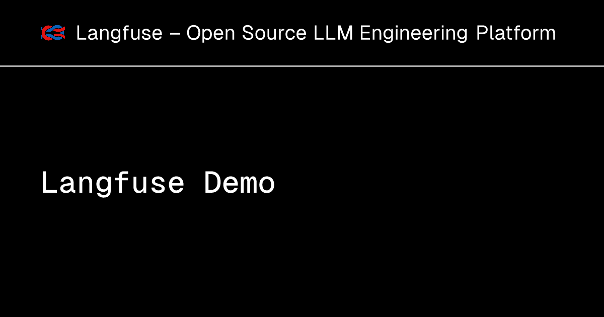 Langfuse Demo - Langfuse