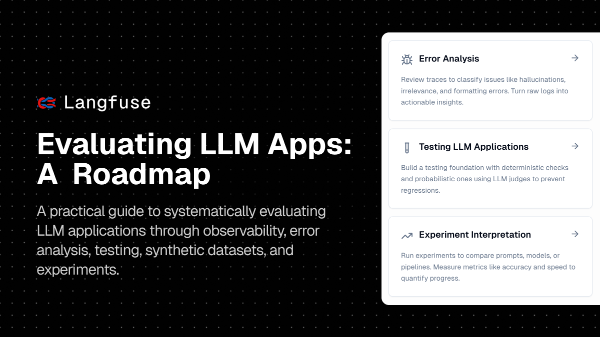 Evaluating LLM Applications: A Comprehensive Roadmap - Langfuse