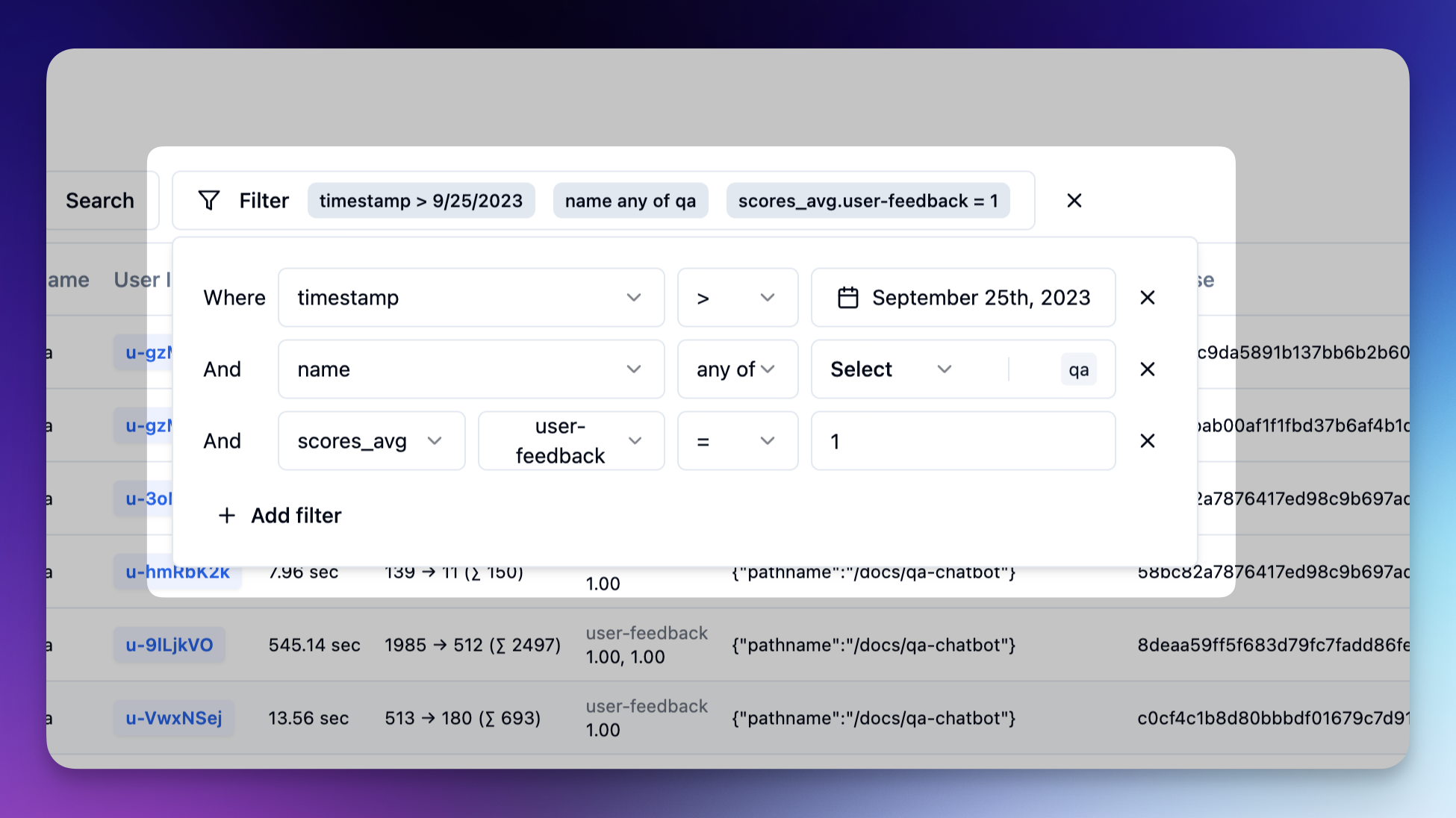 Complex filters - Langfuse Complex filters - Langfuse