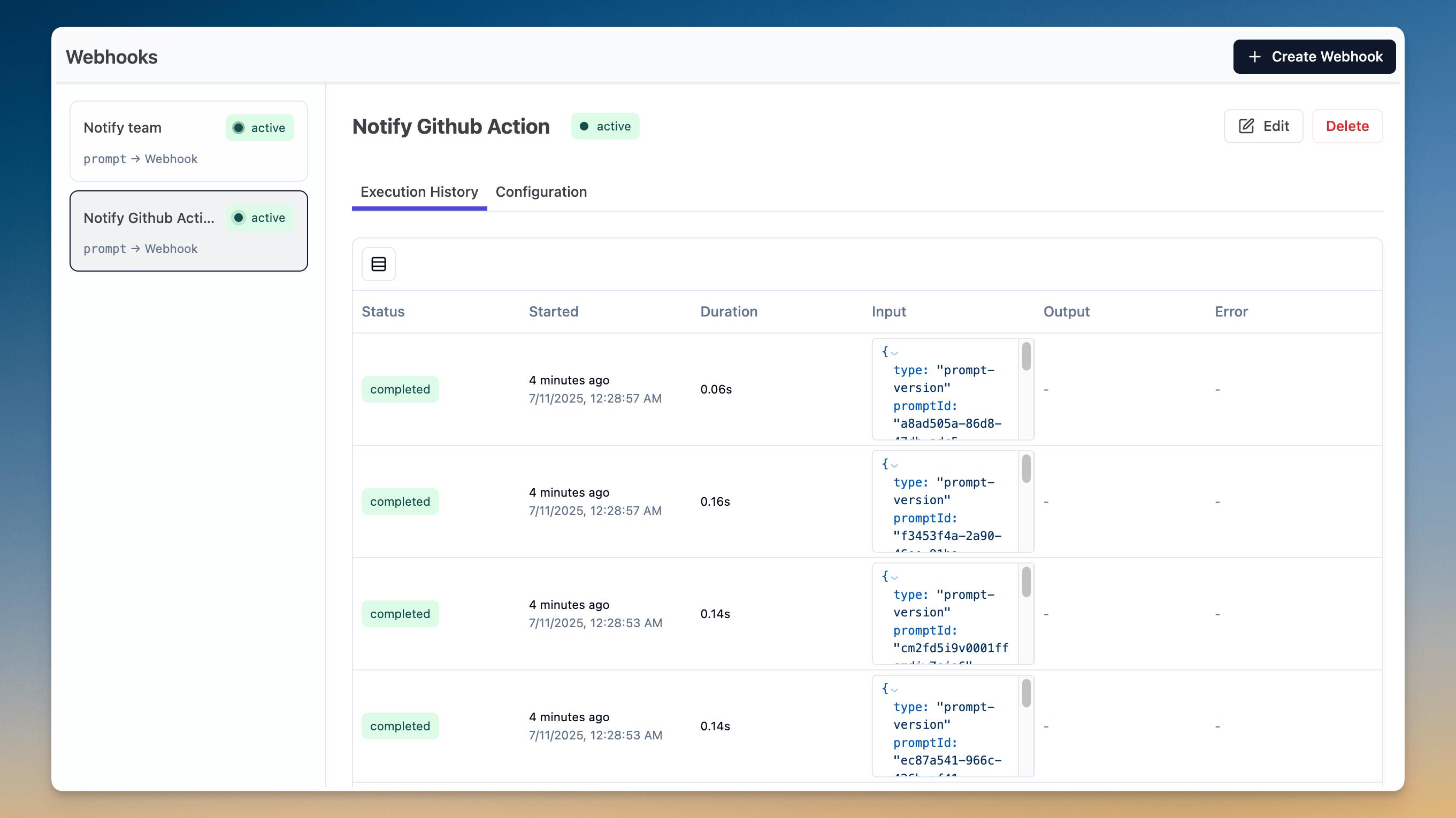 Webhooks for Prompt Changes - Langfuse